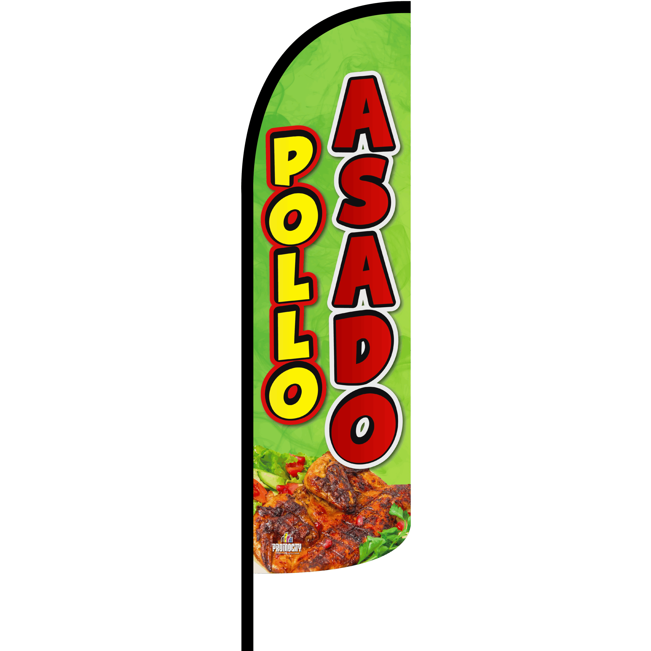 Bandera Pollo Asado Verde - Promocity